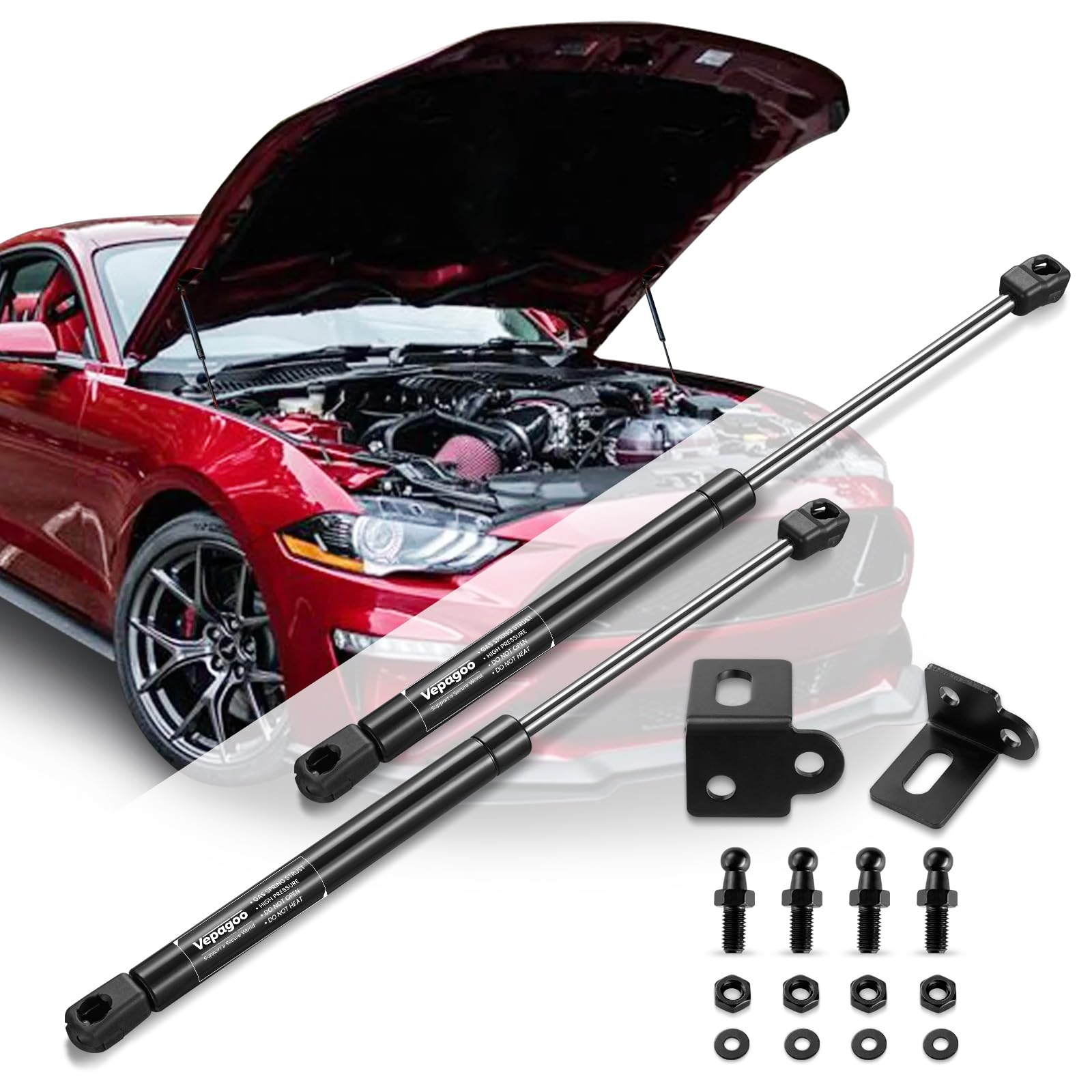 Vepagoo Front Hood Lift Supports Struts Compatible with 2015-2023 Ford ...