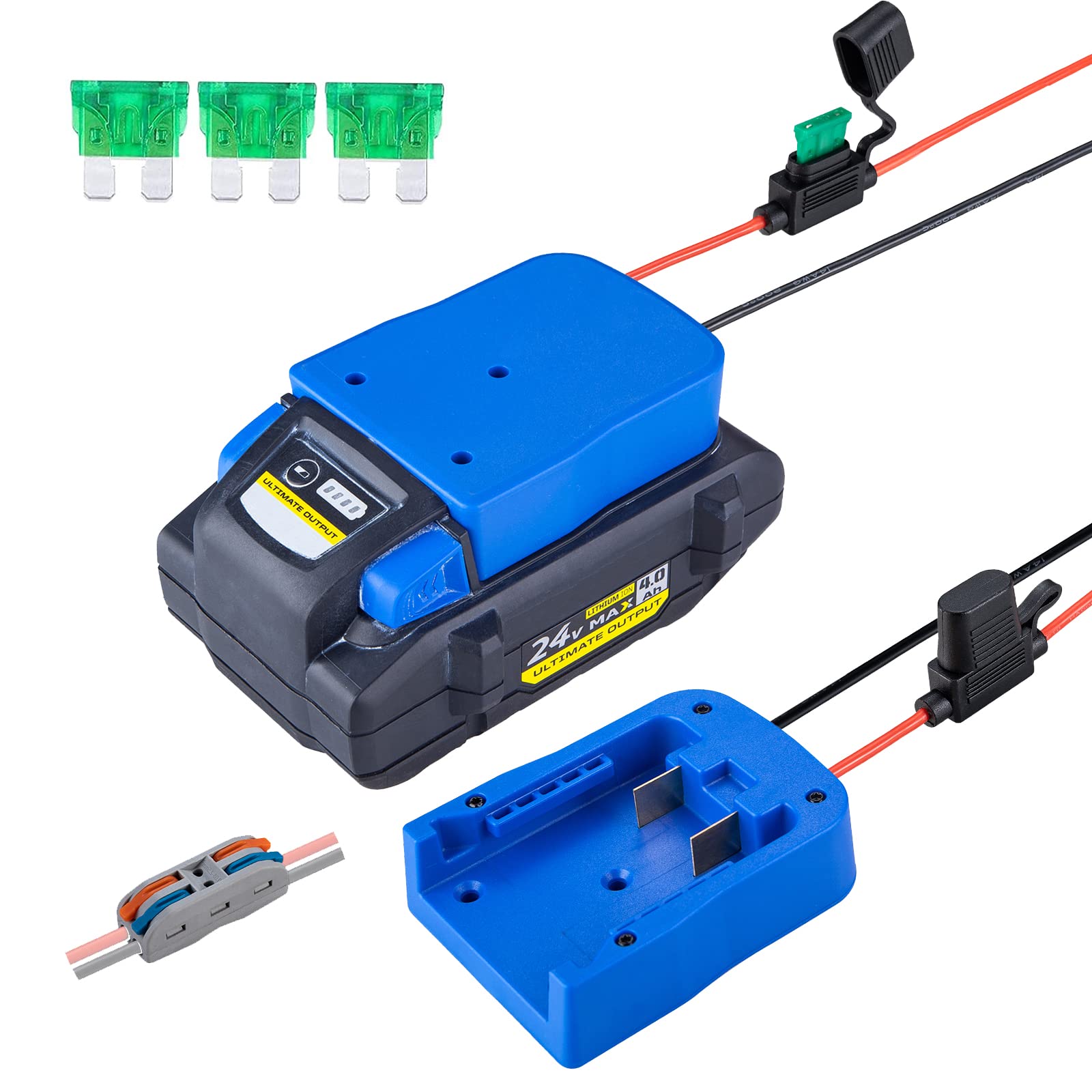 Mua Power Wheel Adapter Compatible for Kobalt 24V Max Battery with Fuse ...