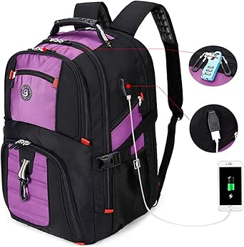 Amazon.com: SHRRADOO Extra Large Durable 50L Travel Laptop Backpack ...