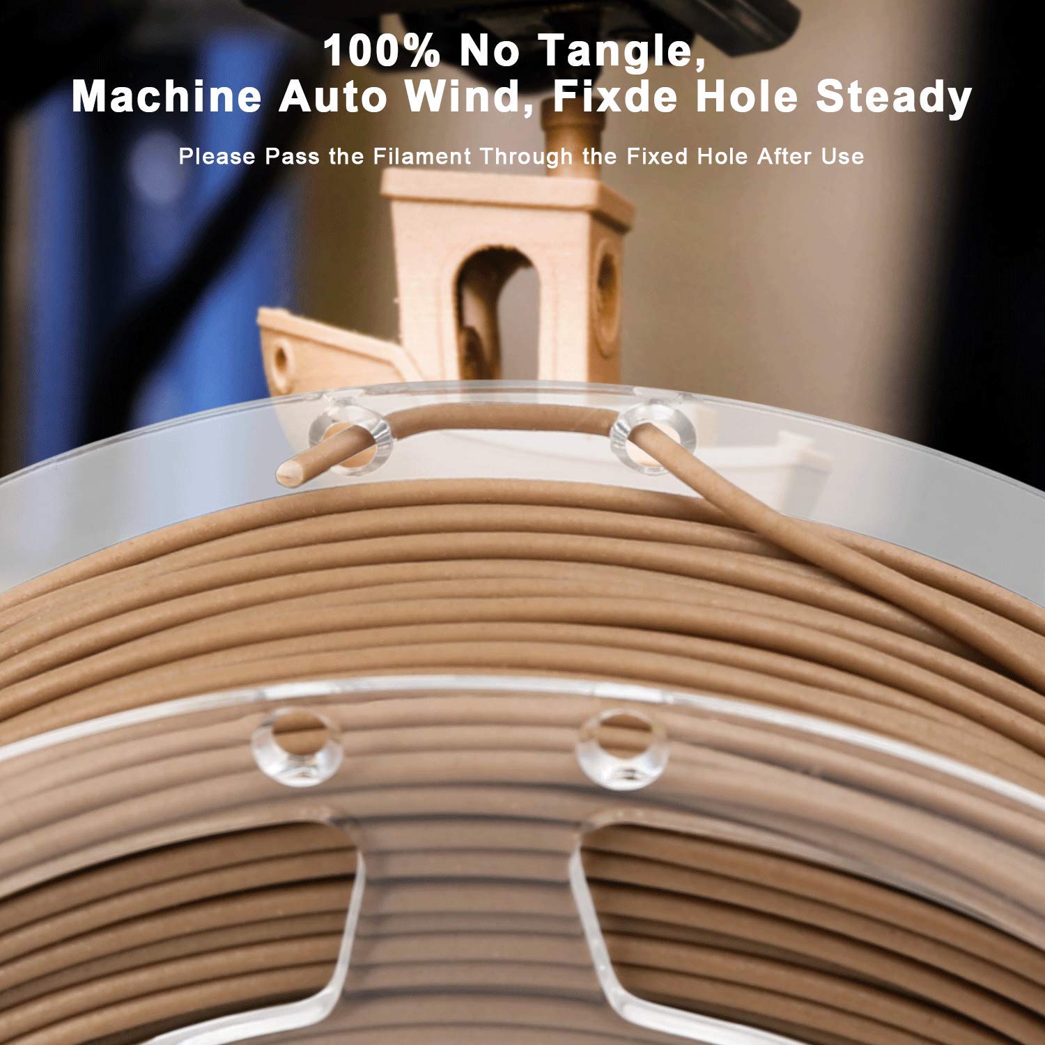 AMOLEN PLA Filament 1.75mm, Wood, Walnut Wood, Red Wood, Ebony Wood 3D ...