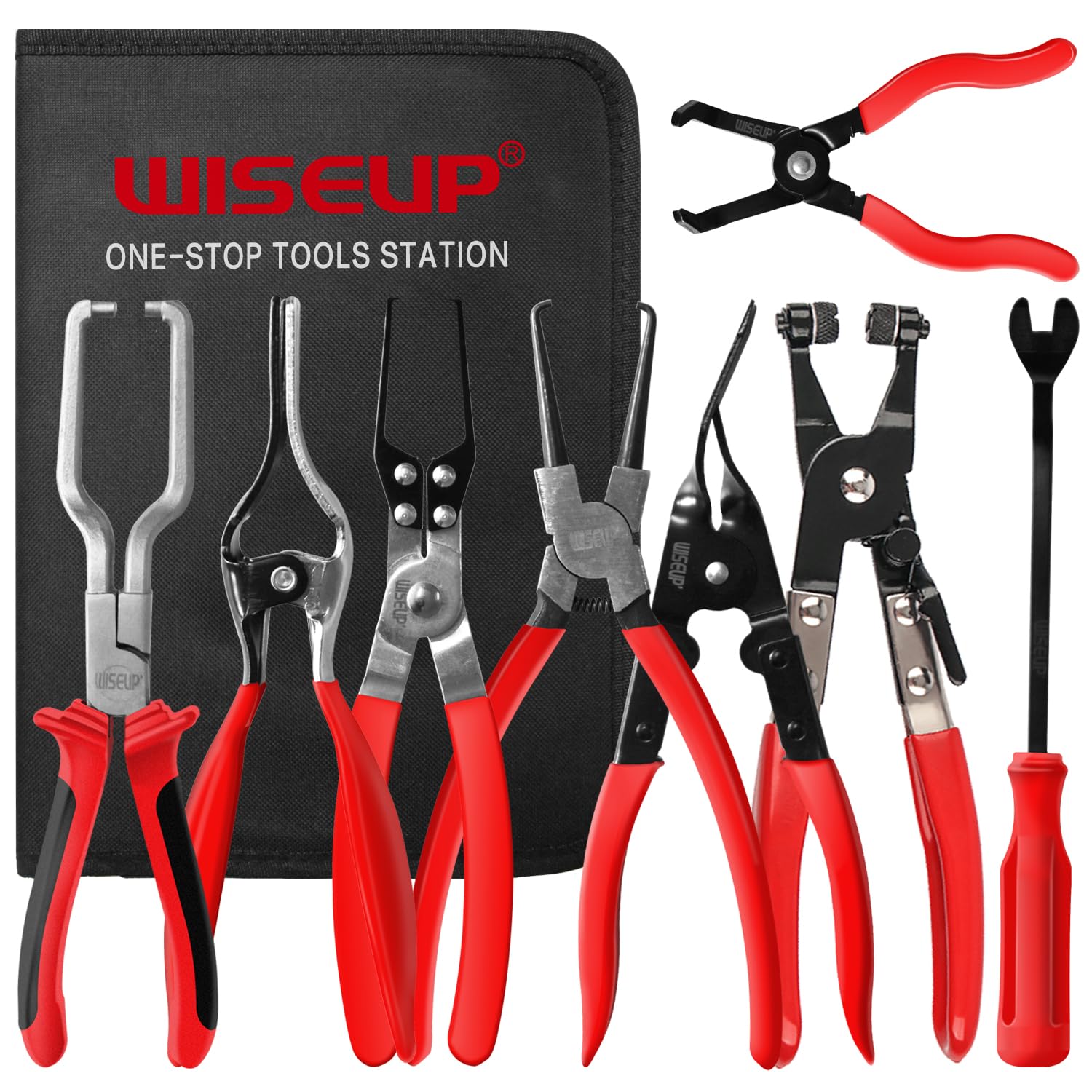 WISEUP 8-Piece Fuel Line Disconnect Tool Set – Fuel Line/Hose Clamp ...