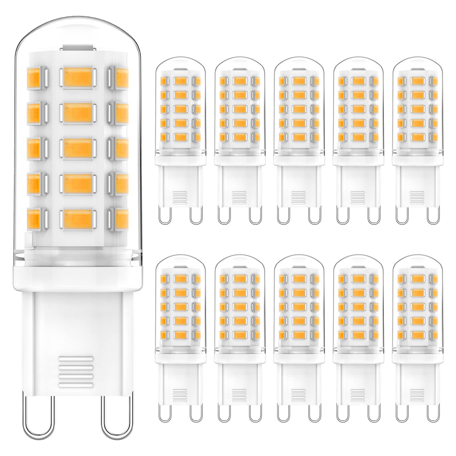 YUIIP G9 LED Light Bulbs 2700K Soft Warm White 4W (40W Halogen Equivalent), AC120V 400LM G9 Bi ...