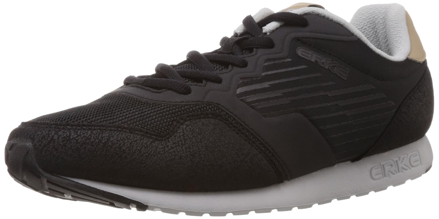 Buy Erke Men's Sportive Series Black Mesh Running Shoes - 9 UK at Amazon.in