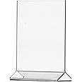 Amazon.com: ChefLand Table Card Display/Plastic Upright Menu Ad Frame ...