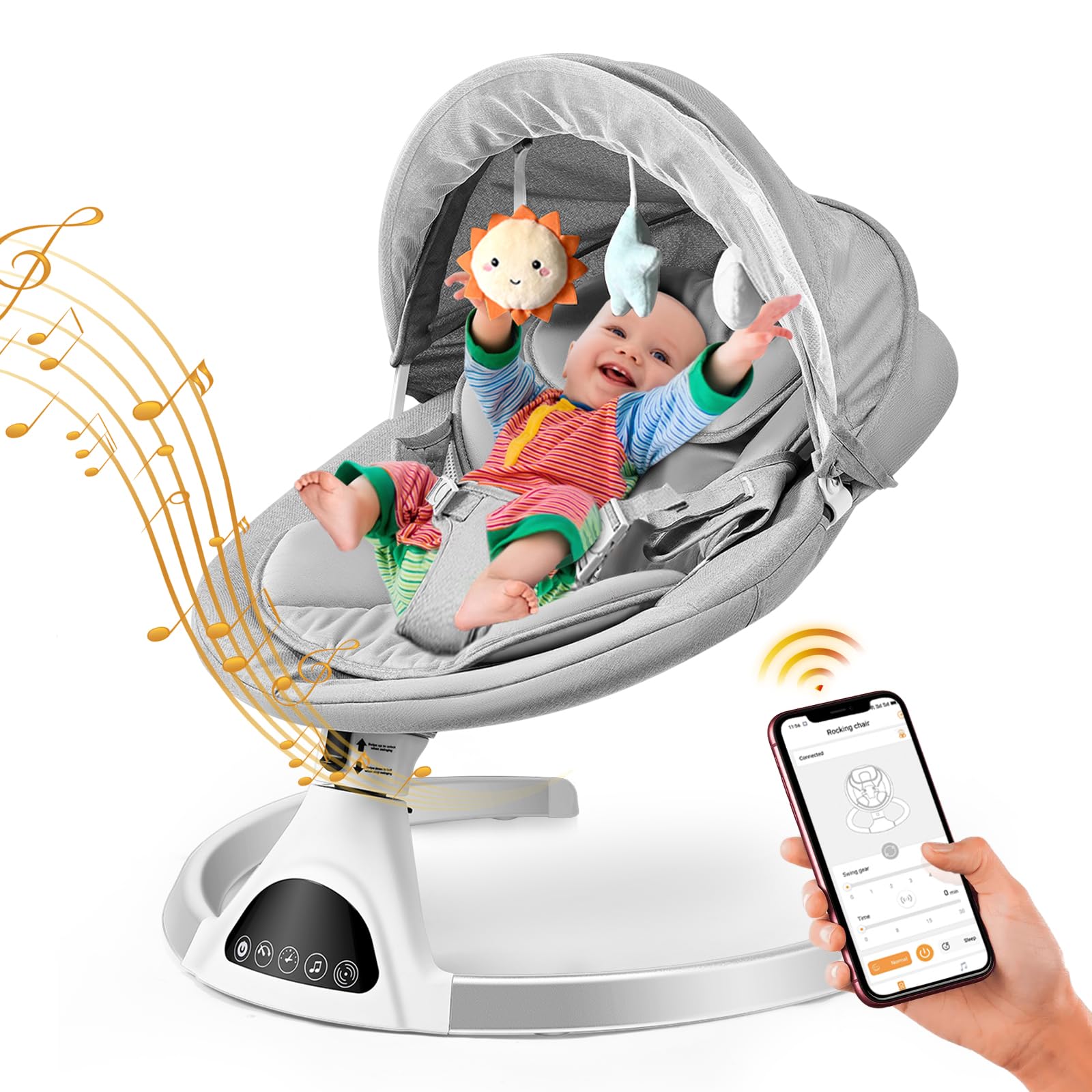 Mua Baby Swings for Infants - Exclusive App & Bluetooth Electric Baby ...