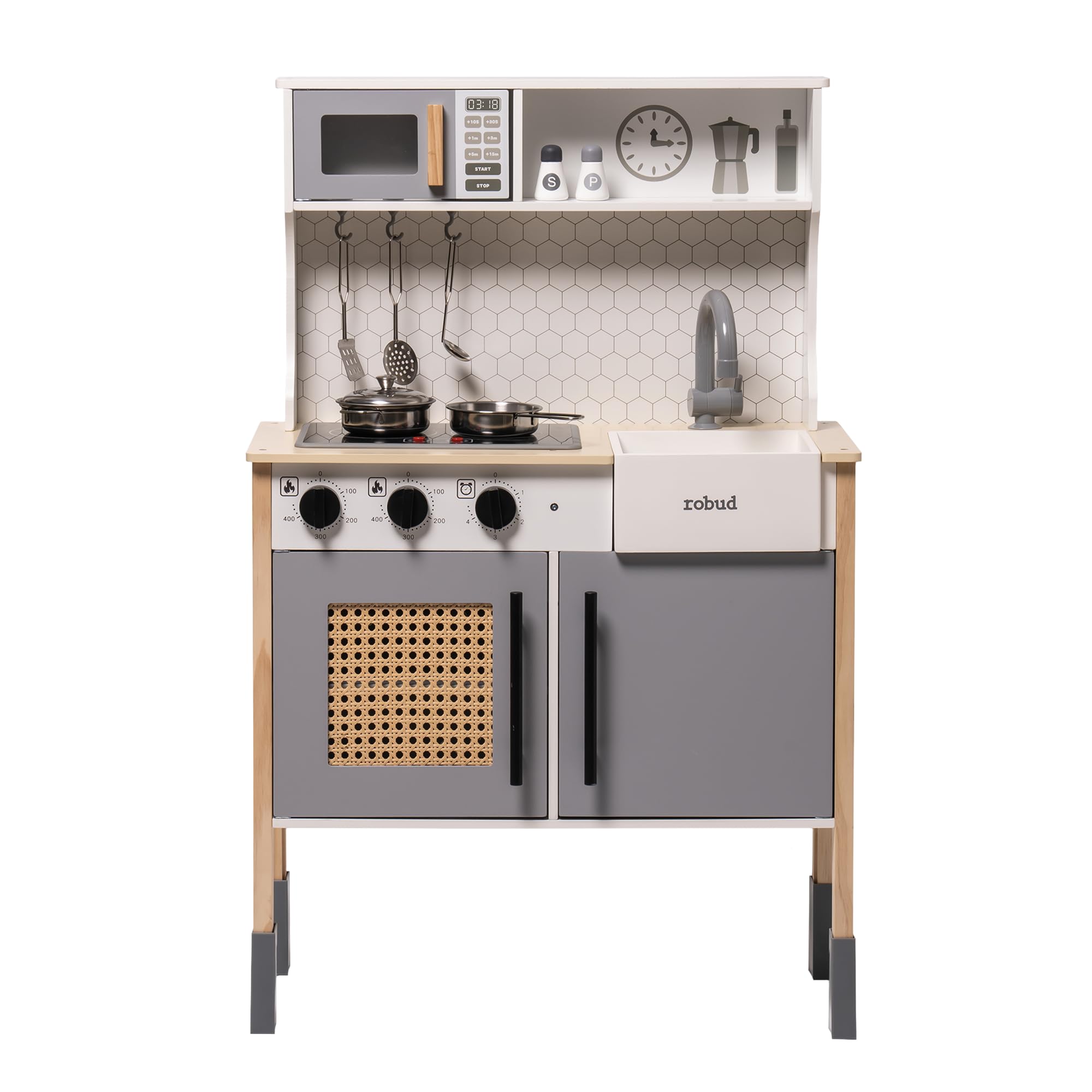 Mua ROBUD Play Kitchen for Kids, Wooden Play Kitchen Set with Sounds ...