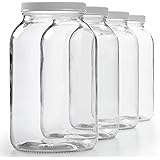 Amazon.com: Large Glass Jars with Lid - Wide Mouth 1 Gallon Glass Jar with Lid - Glass Gallon ...