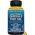 Amazon.com: Viva Naturals Triple Strength Omega 3 Fish Oil Supplement - 2500 mg Fish Oil with Re ...