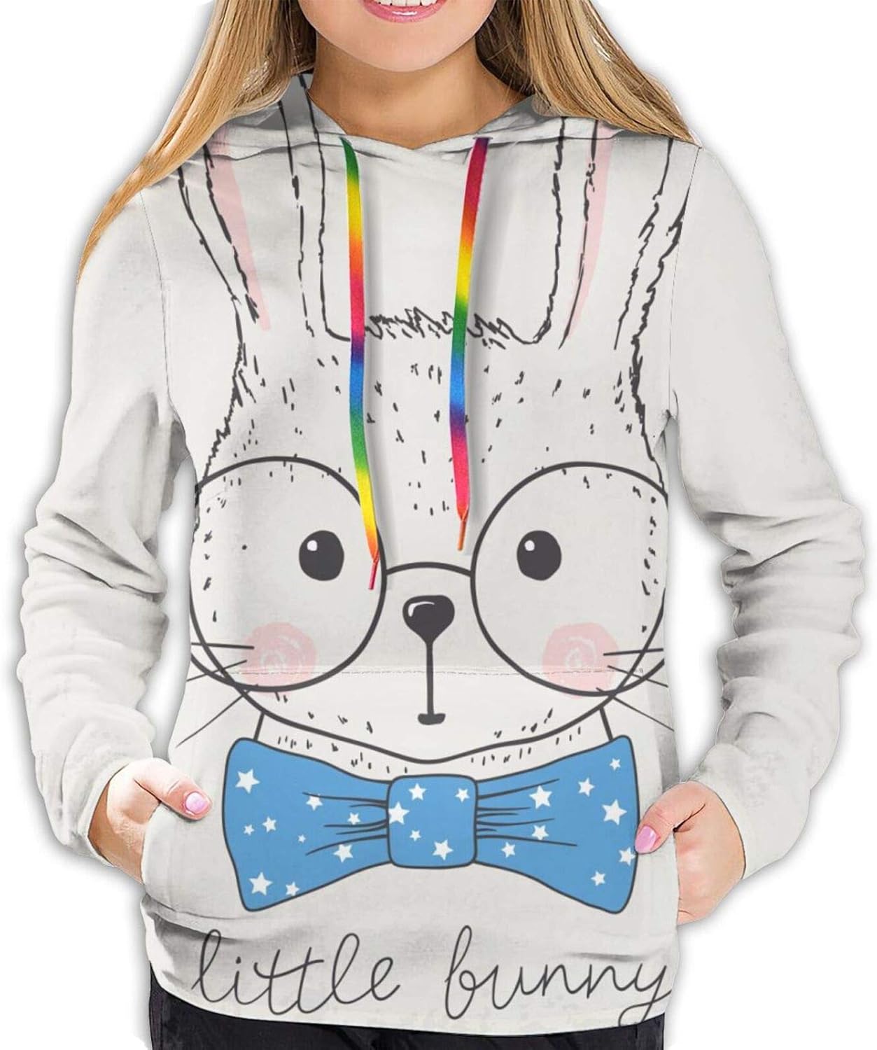 Lindo conejo pequeño conejo moda suave mujer manga larga sudadera ...