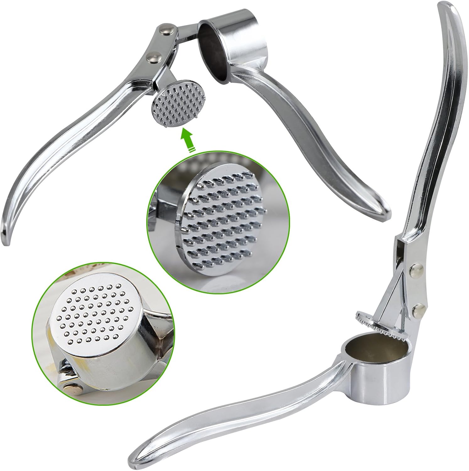 TRIXES Steel Garlic Press – Ginger Crusher – Kitchen Utensil – BigaMart