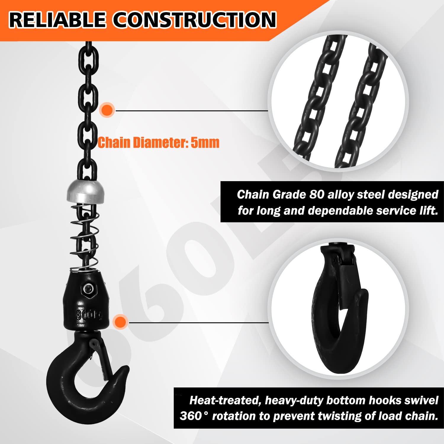 Mua YATOINTO 660LBS Electric Chain Hoist, 120V Winch with 5ft Wired ...