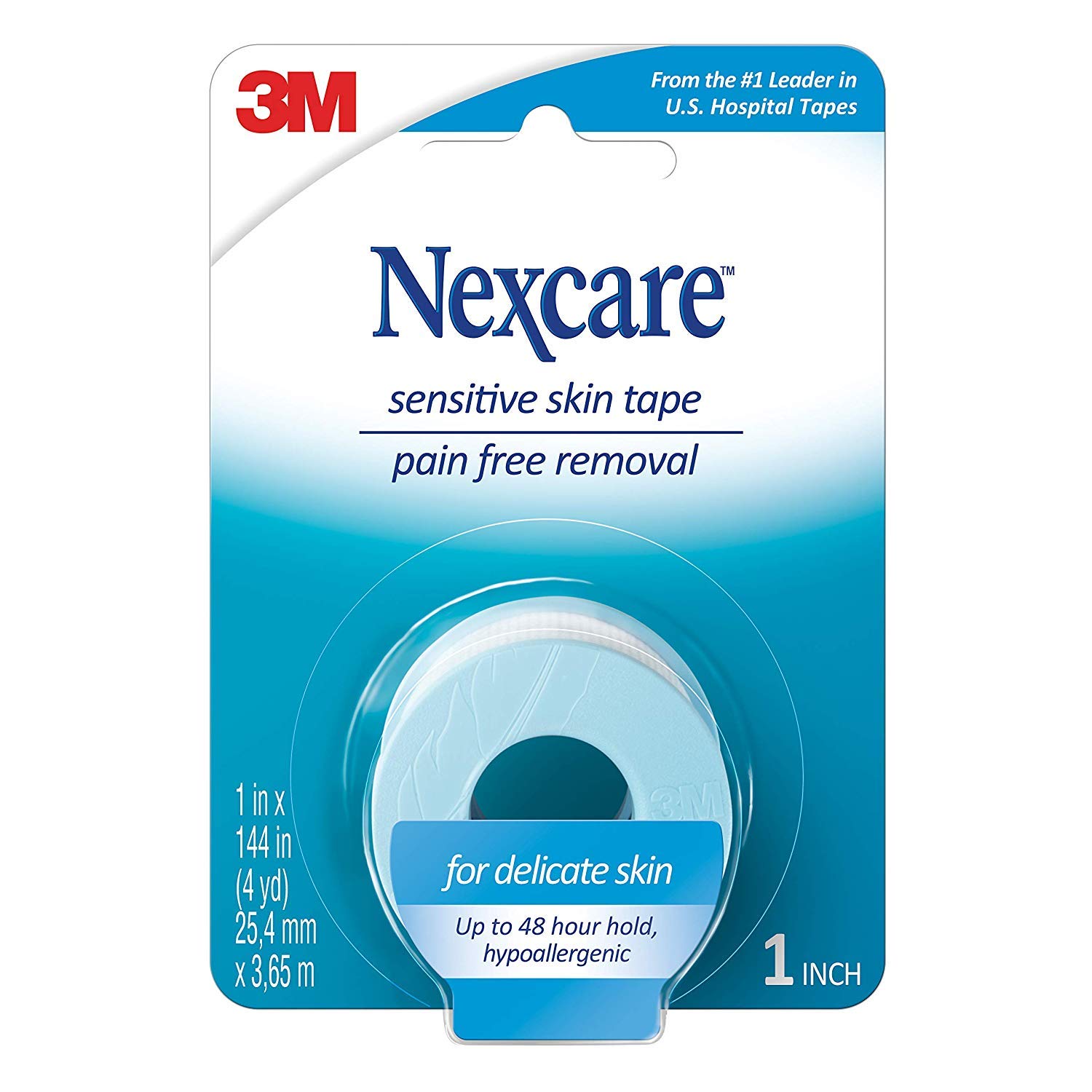 Nexcare Sensitive Skin Low Trauma Tape 1 in x 144 in 1 ea (Pack of 4 ...
