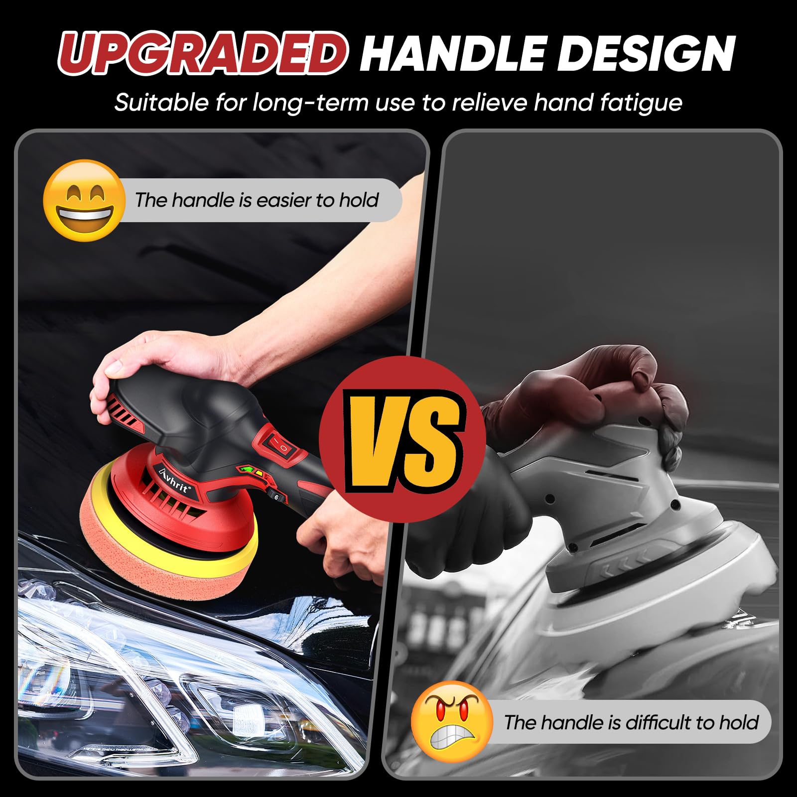 Mua Cordless Car Buffer Polisher kit w/ 2x2000mAh 21V Batteries, 6 Inch ...