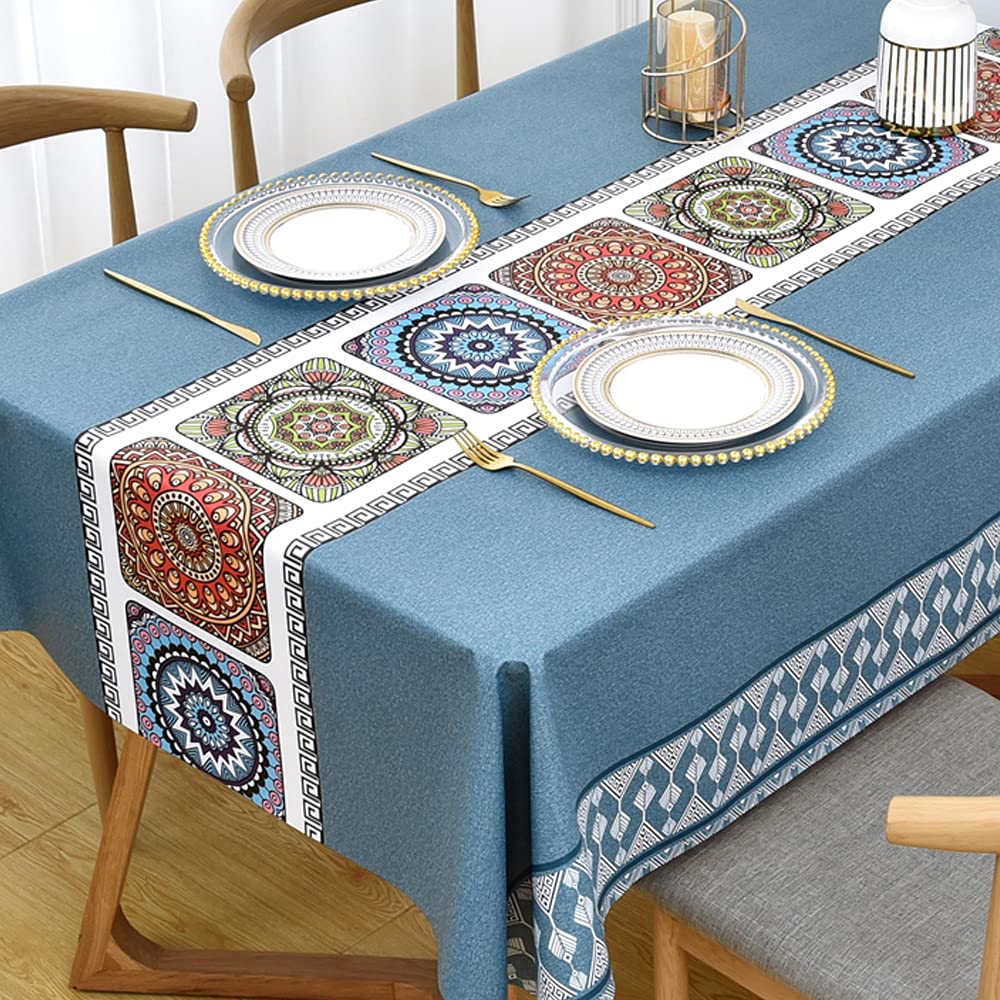 Zobesta Heavy Vinyl Tablecloths for Rectangle Tables, Table Cover ...