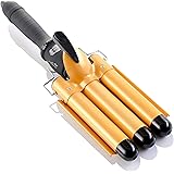 Amazon.com: Alure Three Barrel Curling Iron Wand Hair Waver with LCD Temperature Display - 1 ...