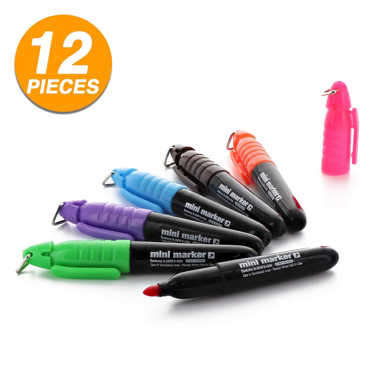 Amazon.com : Emraw Fancy Color Mini Fine Point Permanent Markers with ...