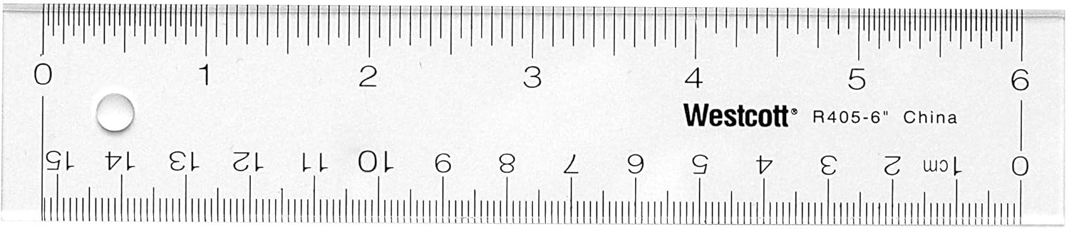 Westcott See Through 6-Inch Acrylic Ruler, Clear (10561): Amazon.ca ...