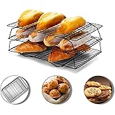 Amazon.com: Hunnycook 10 * 16 Inch Cooling Racks, 3 Stackable Tall Baking Racks, Stainless Steel ...