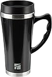 Amazon.com | Trudeau Board Room 16-Ounce Travel Mug, Black: Coffee Cups ...