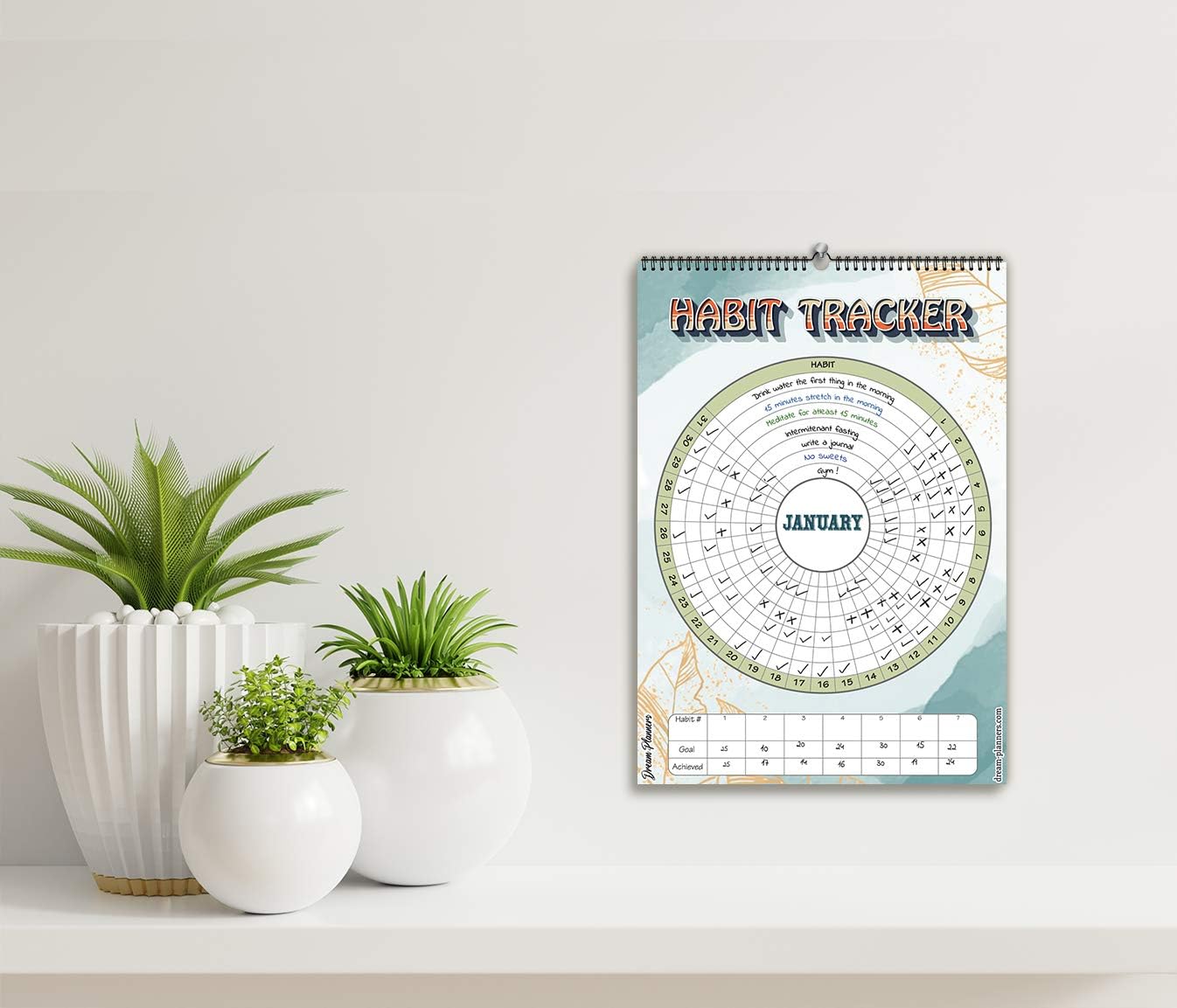 Habit Tracker Calendar by popular British stationery | 12 month goal ...