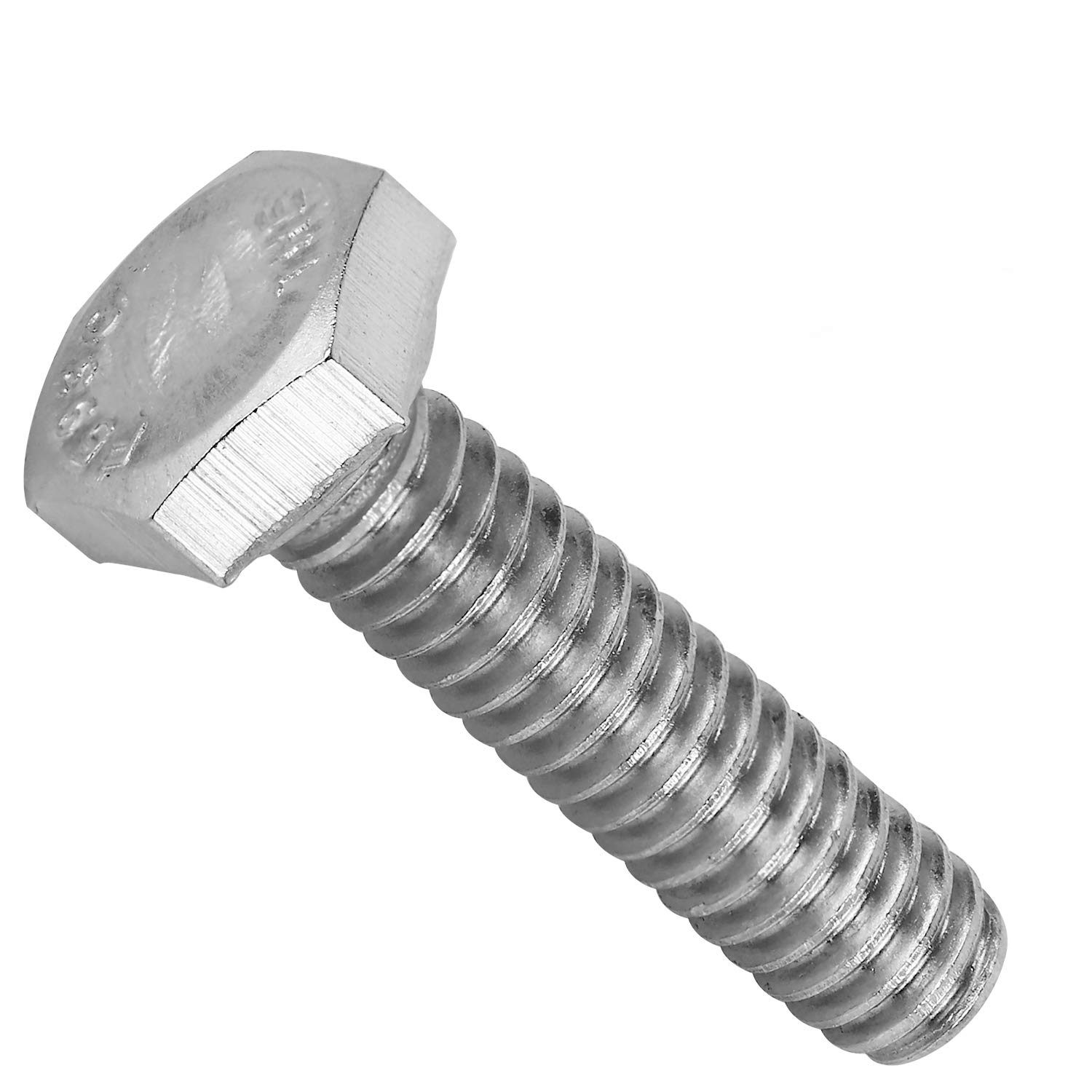 KINJOEK 100 Pieces 1/4-20 x 1-1/2 Inch Stainless Steel Hex Bolts, Hex ...