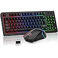Amazon.com: BlueFinger Wireless Gaming Keyboard and Mouse Combo, Long ...