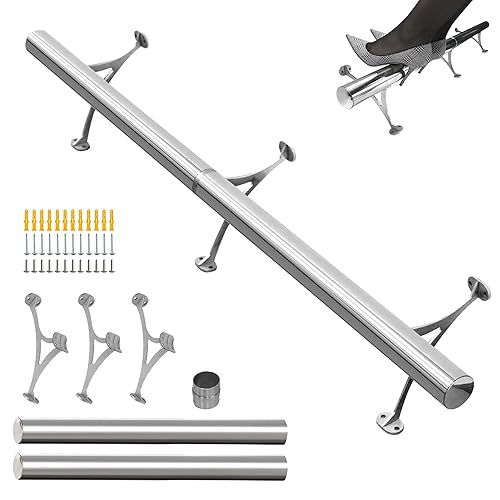 SHANTRA 4ft Bar Foot Rail Kit, 304 Stainless Steel Tube with Polished ...