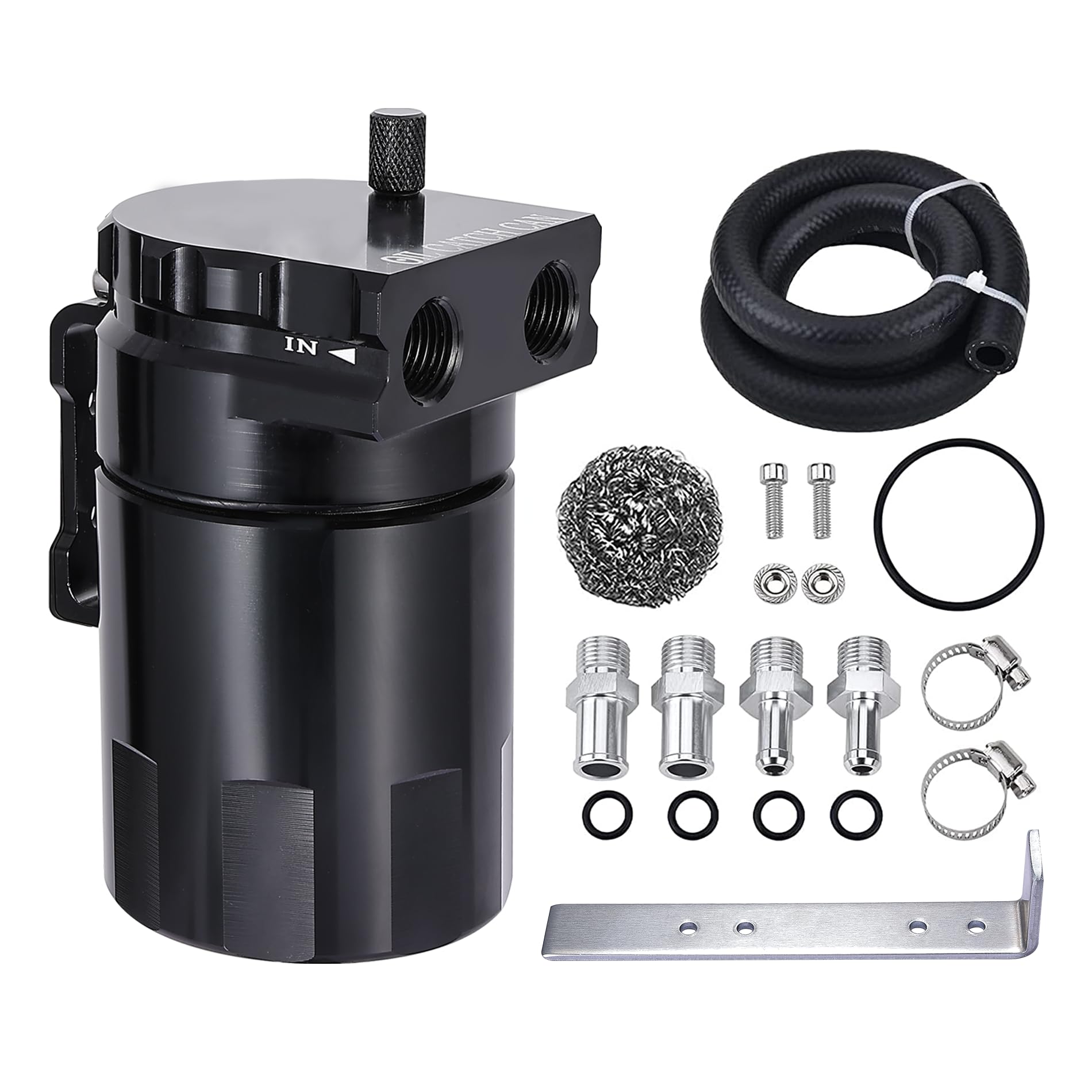 EVIL ENERGY Oil Catch Can, Universal Baffled Catch Can Kit with NBR ...