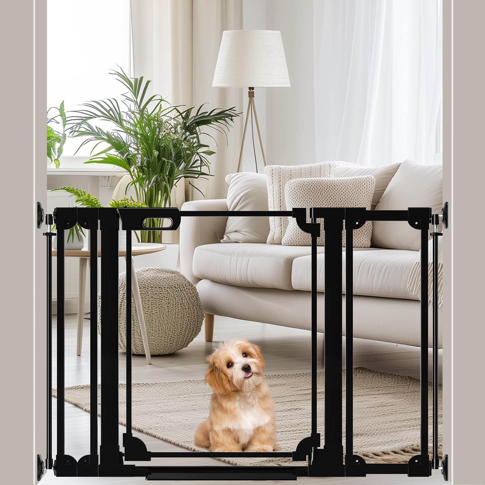 WAOWAO Clear Baby Gate for Stairs Modern Design Acrylic Auto Close Pet ...