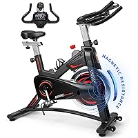Sunny Health & Fitness Belt Drive Premium Indoor Cycling Bike, Grey ...