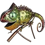 Amazon.com: Tooarts Metal Chameleon Sculpture Wild Animal Figurine ...