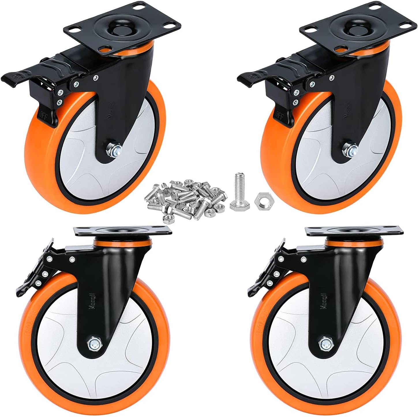 6 inch Heavy Duty Casters Load 2800lbs,Perfect Design Structure in ...