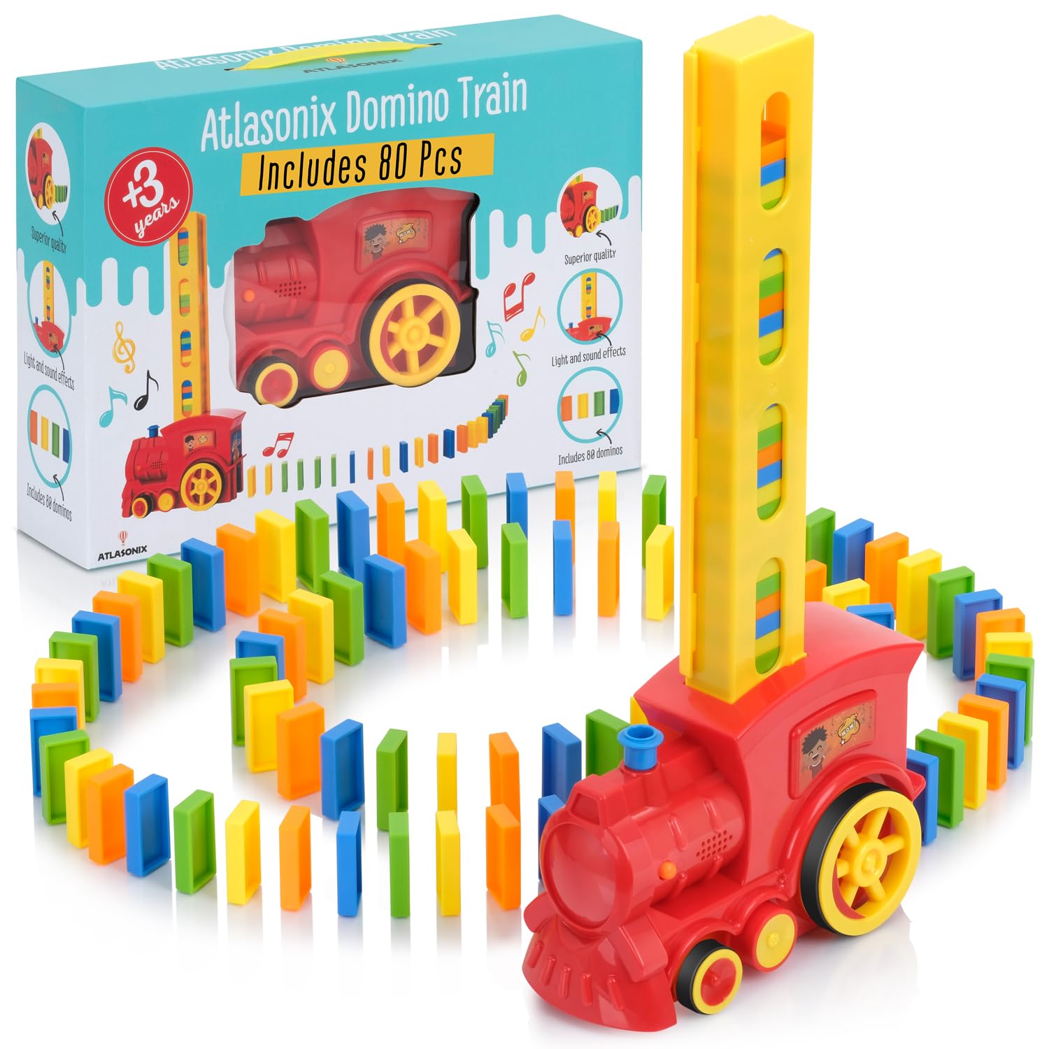 Mua Atlasonix Domino Train Set - Dominoes for Kids, Domino Train Toy ...
