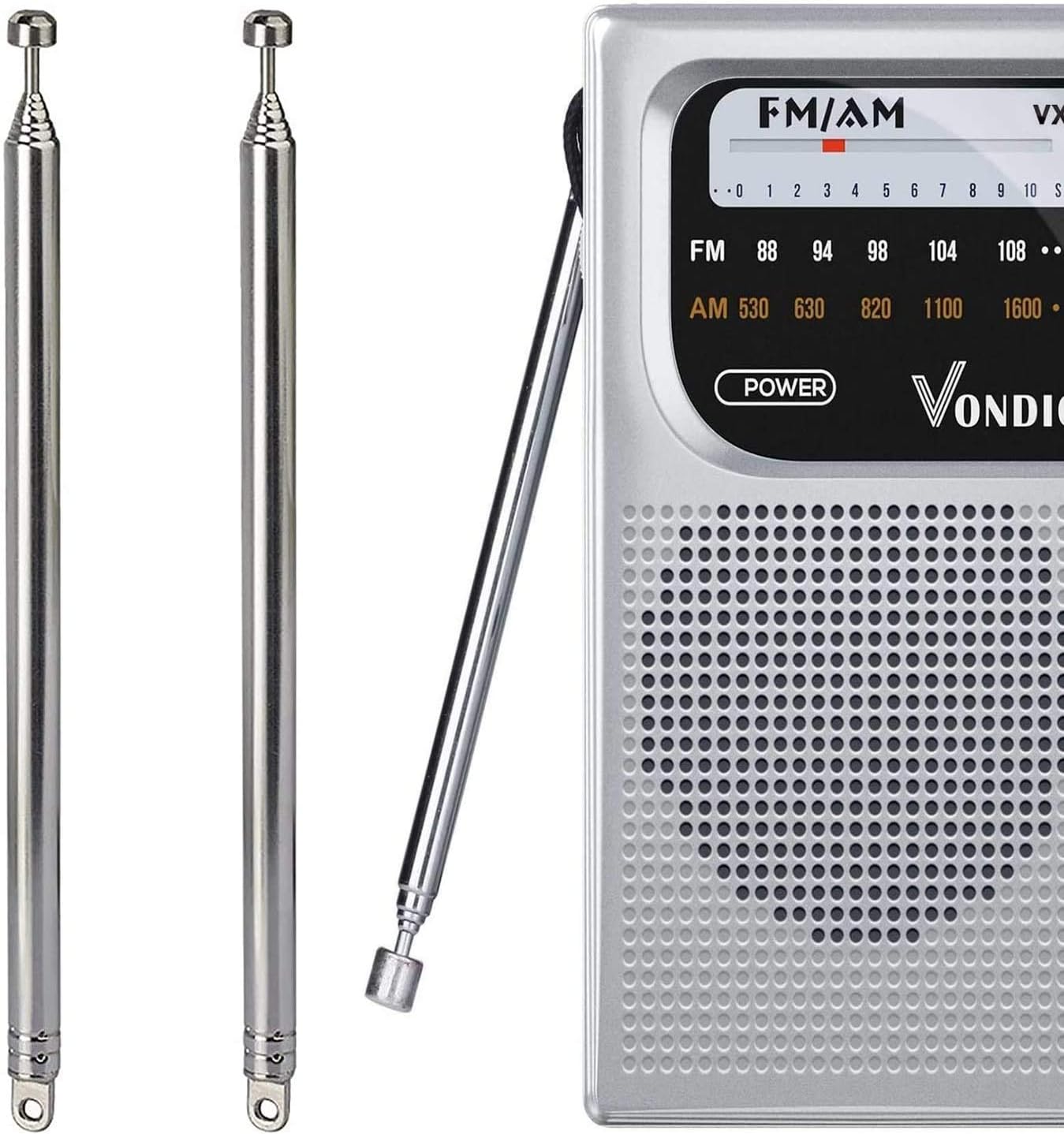 RUNCCI-YUN 4 pcs 7 Knots Telescopic Antenna, FM Radio Antenna, TV Radio ...