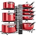 Amazon.com: MUDEELA Pots and Pans Organizer Rack under Cabinet, 8-Tier ...