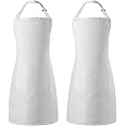 Amazon.com: Tosewever 2 Pack Adjustable Bib Apron, Waterdrop Resistant ...