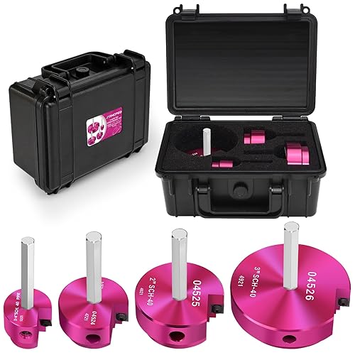 JYINCPED 4 Pcs PVC Pipe Reamer 3/4 Inch,1-1/2inch,2inch,3inch Head,PVC Fitting Saver,ABS Socket ...