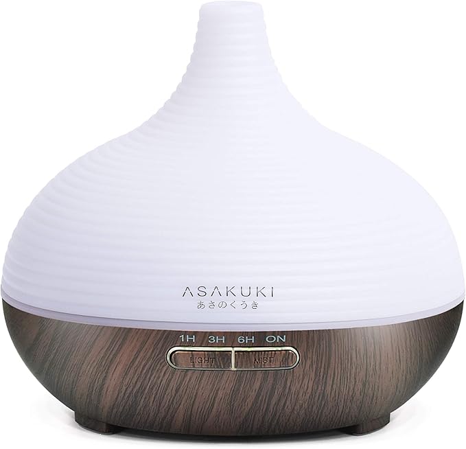 Amazon.com: ASAKUKI 300ml Premium, Essential Oil Diffuser, 5 in 1 Ultrasonic Aromatherapy ...