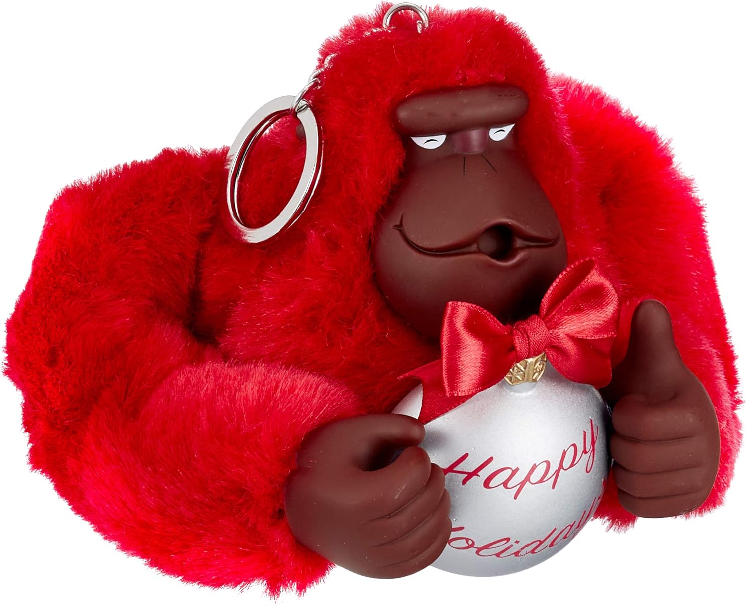 Kipling Happy Holiday Monkey, Women’s Keyring, Red (Radiant Red), 10 ...