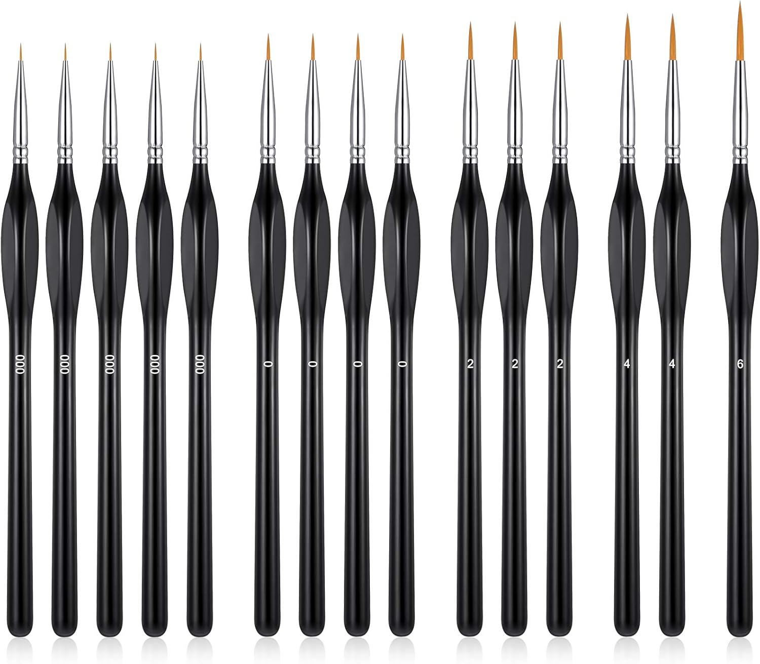 15 Pieces Fine Detail Brushes with Triangular Handles, Detail Paint ...