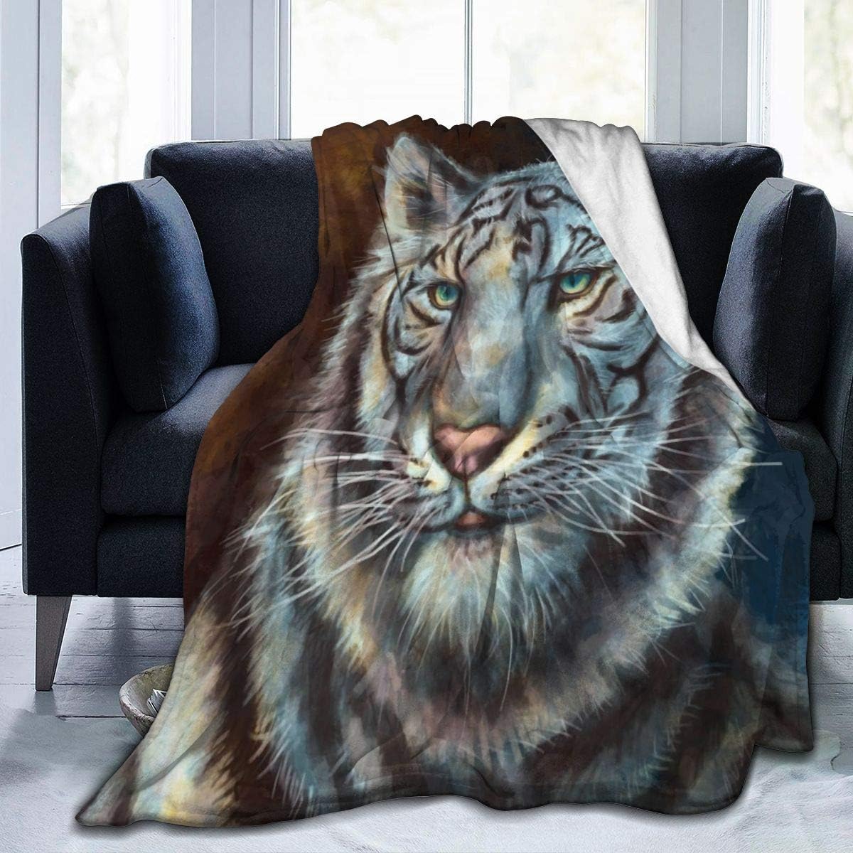 XXUU Manta de Lana de Tigre Cheang Whie, Manta Ligera, Manta súper ...