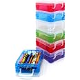Amazon.com: Storage Box, School Supplies Super StackerCrayon Box, Clear ...