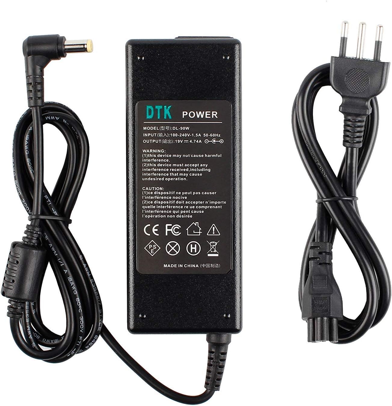DTK 19V 4.74A 90W PC Portatile Alimentatore Caricatore per Acer ...
