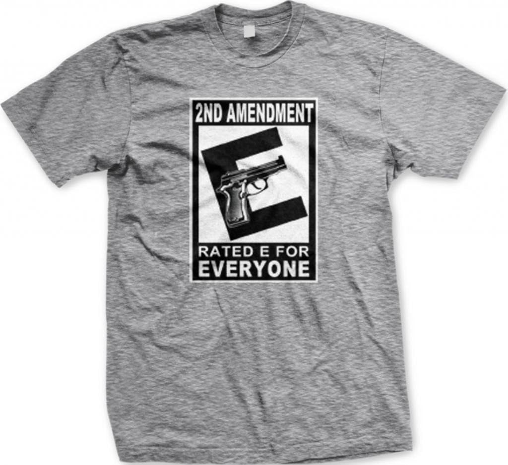 Amazon.com: 2nd Amendment, Rated E For EVERYONE Men's T-shirt, 2nd ...