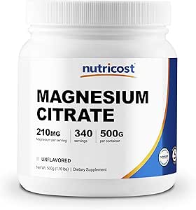 Amazon.com: Nutricost Magnesium Citrate Powder (500 Grams) (Unflavored ...