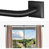 Amazon.com: TANGWIN Black Wrap Around Curtain Rods 2Pack:Blackout Heavy ...