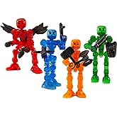Amazon.com: Zing Klikbot Complete Set of 4 Poseable Action Figures with ...