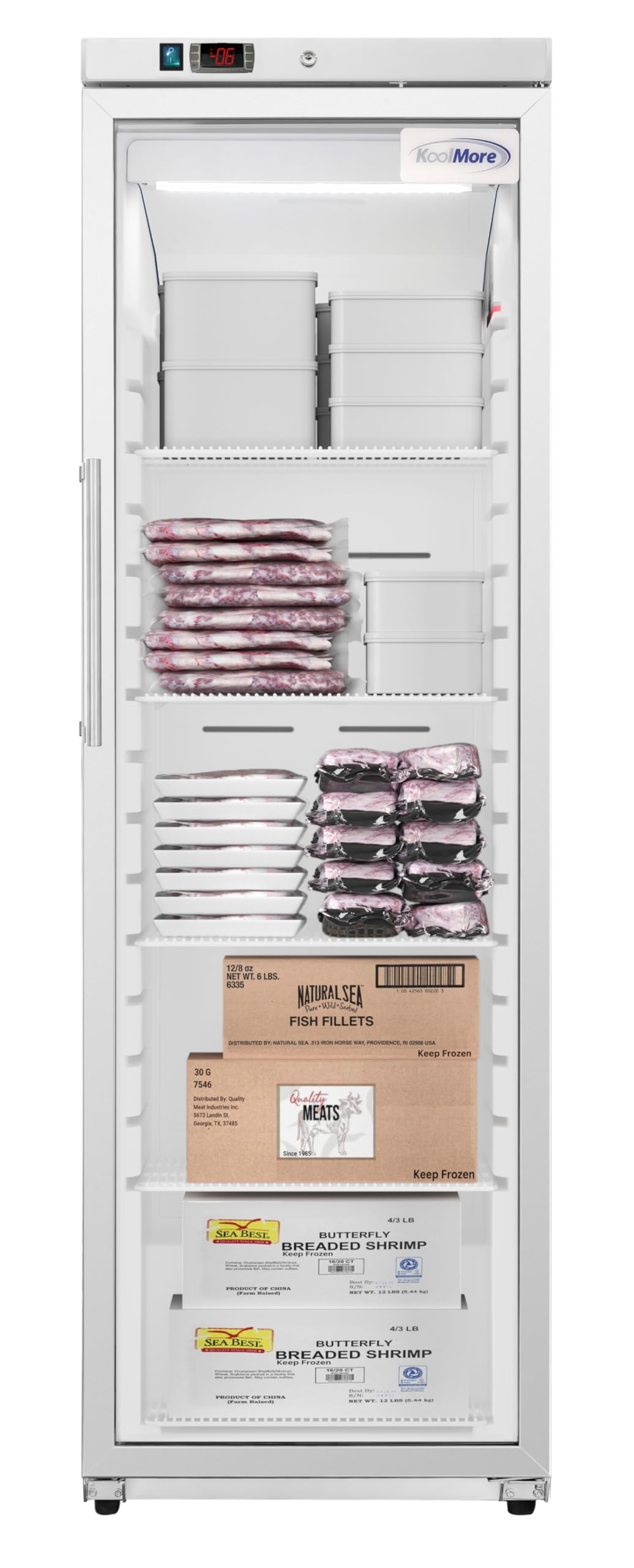 KoolMore KM-RIF-1GD12C-A 24 in. 12 cu. ft. Commercial Auto Defrost ...