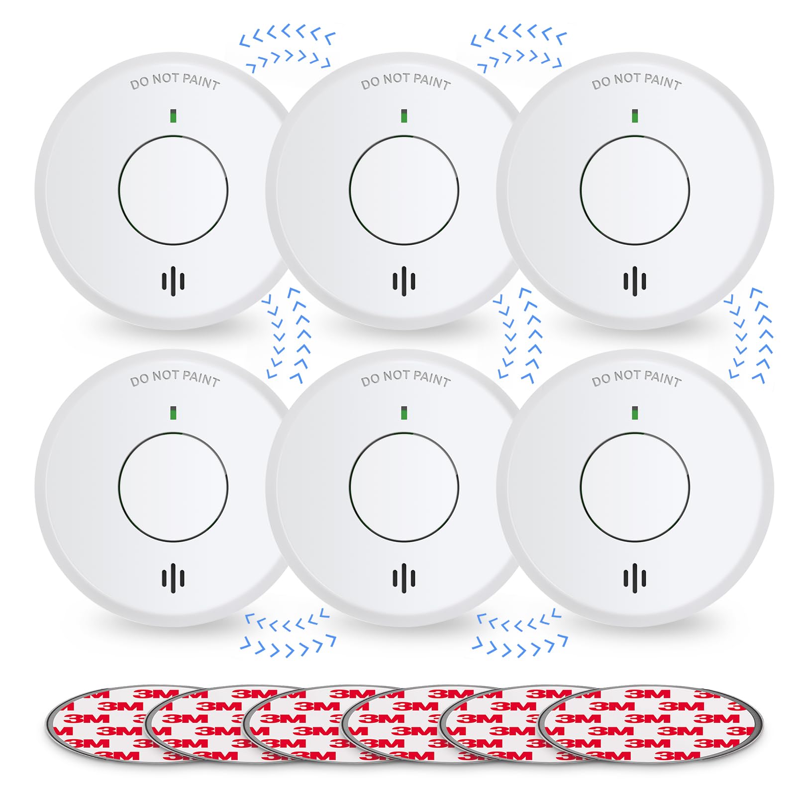 Ecoey Alarm, Wireless Interconnectable Fire Alarms with Self-Test and ...