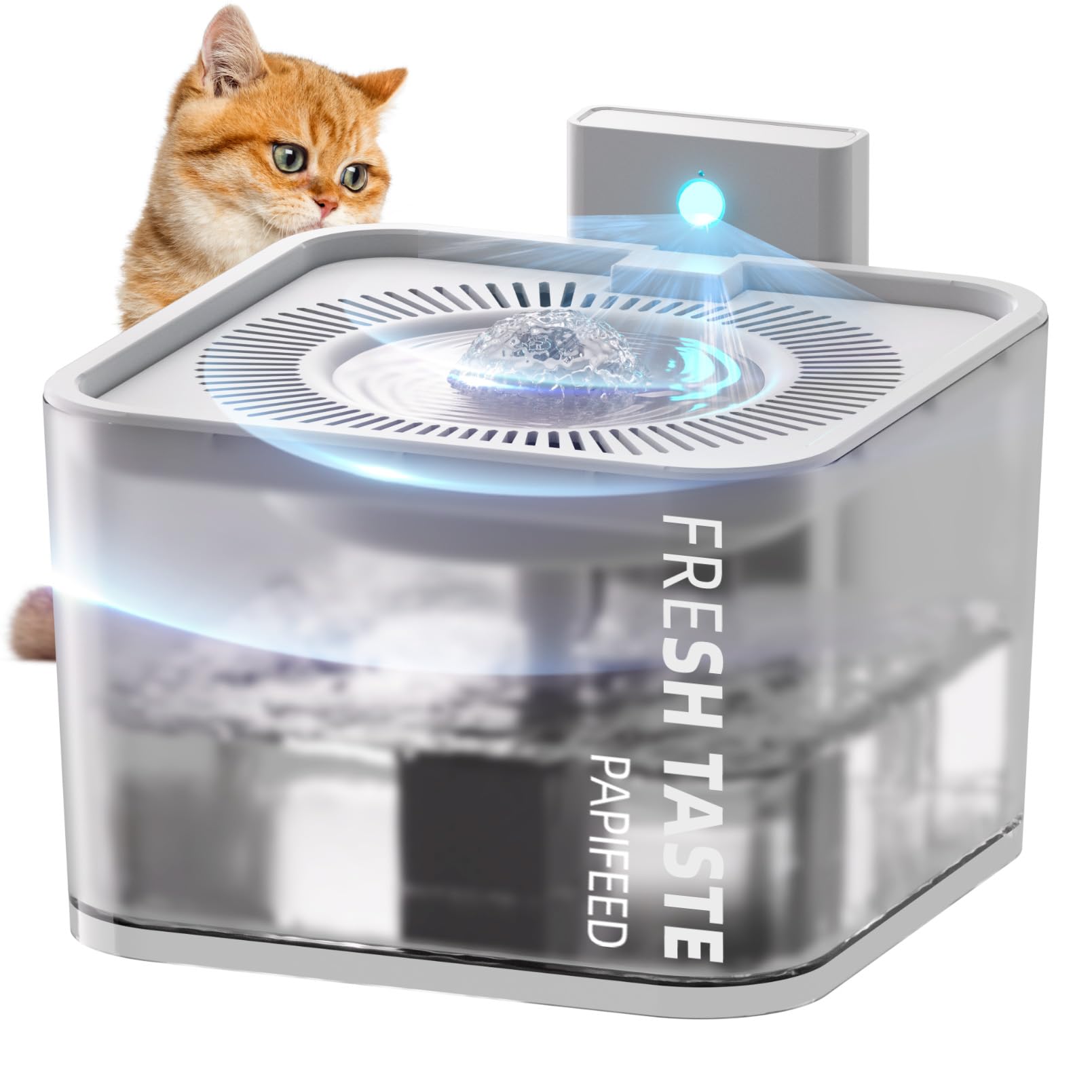 PAPIFEED Silent Leak Proof Cat Drinking Fountain 3 Liter Large Capacity ...